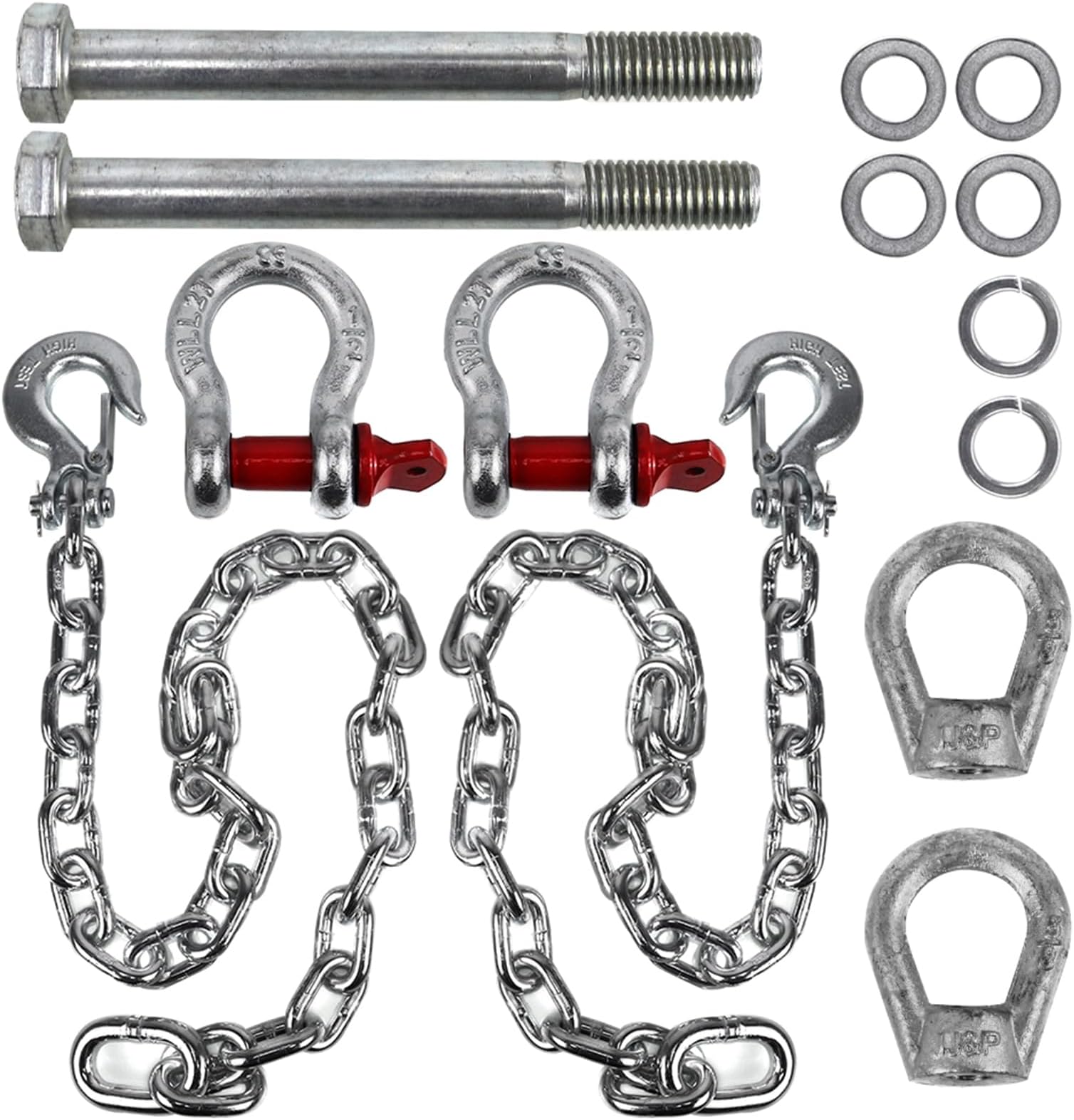 Amazon.com: RULLINE Trailer Ultimate Connection Safety Chains Kit - 5th ...