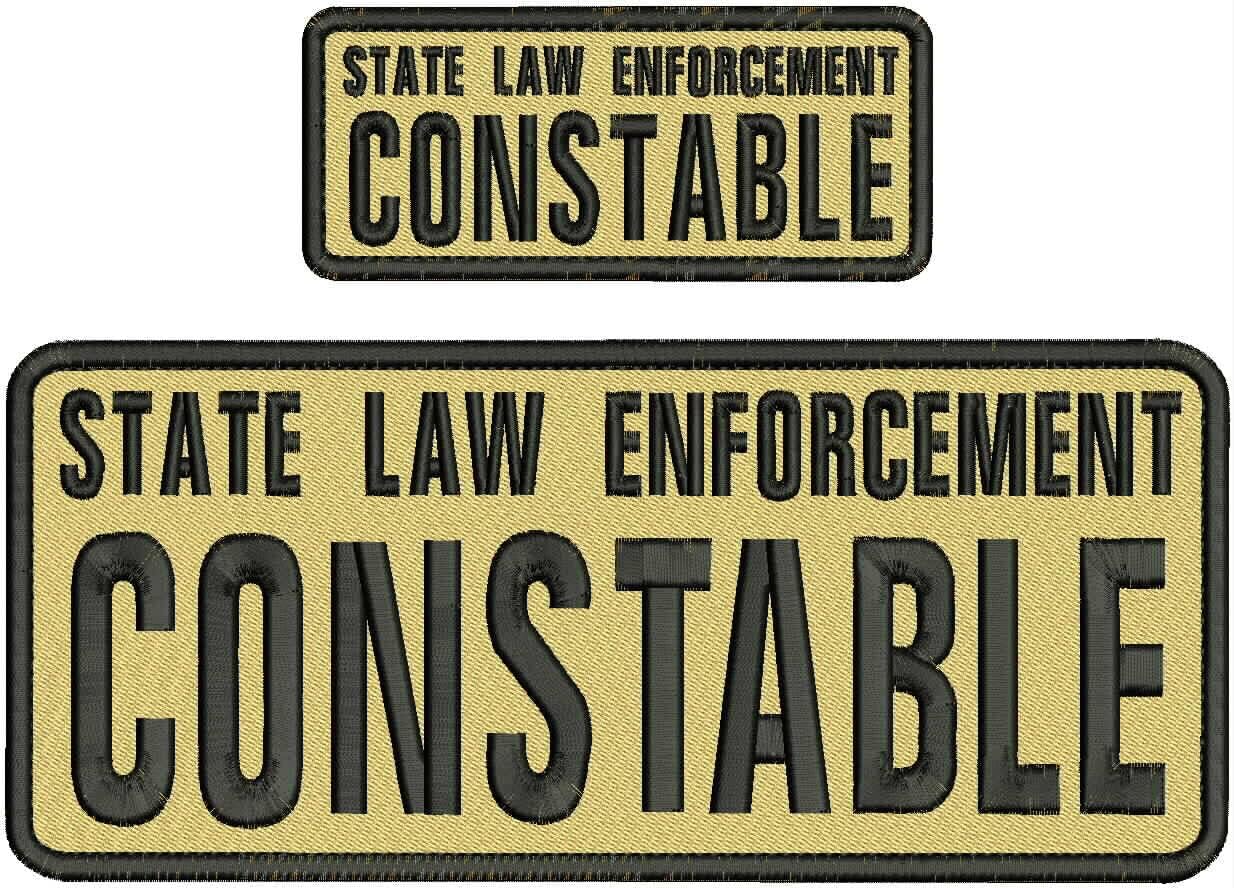 Amazon.com: S Law E Constable EMB Patch 4X10 and 2X5 Hook ON Back TAN ...