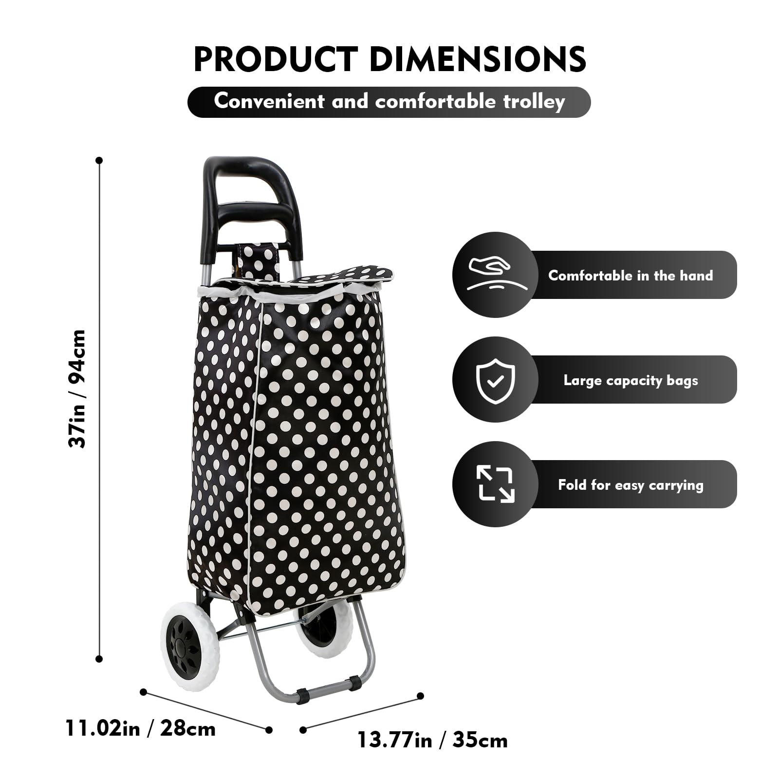 Snapklik.com : Panana Shopping Truck Folding Grocery Bag 2 Wheels ...