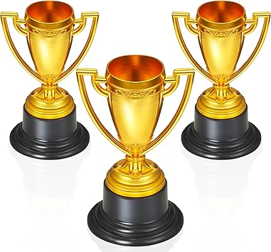 Amazon.com: 3 Pcs Mini Trophies, Gold Plastic Tiny Small Trophy Cups ...