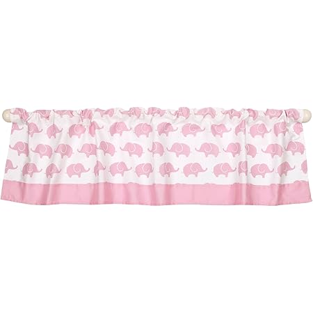 Amazon.com: Grey and Navy Elephant Print Window Valance by The Peanut ...