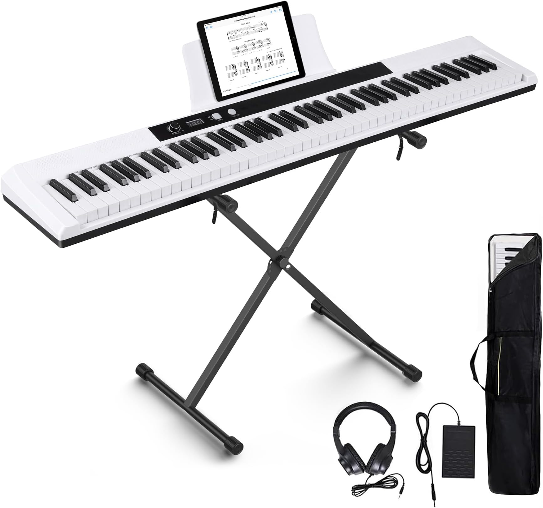 Amazon.com: Costzon 88 Key Piano Keyboard, Full Size Semi-Weighted ...