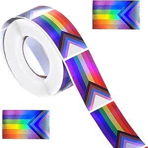 Amazon.com: Topbuti 500 Pcs LGBTQ Gay Pride Stickers Progress Rainbow ...