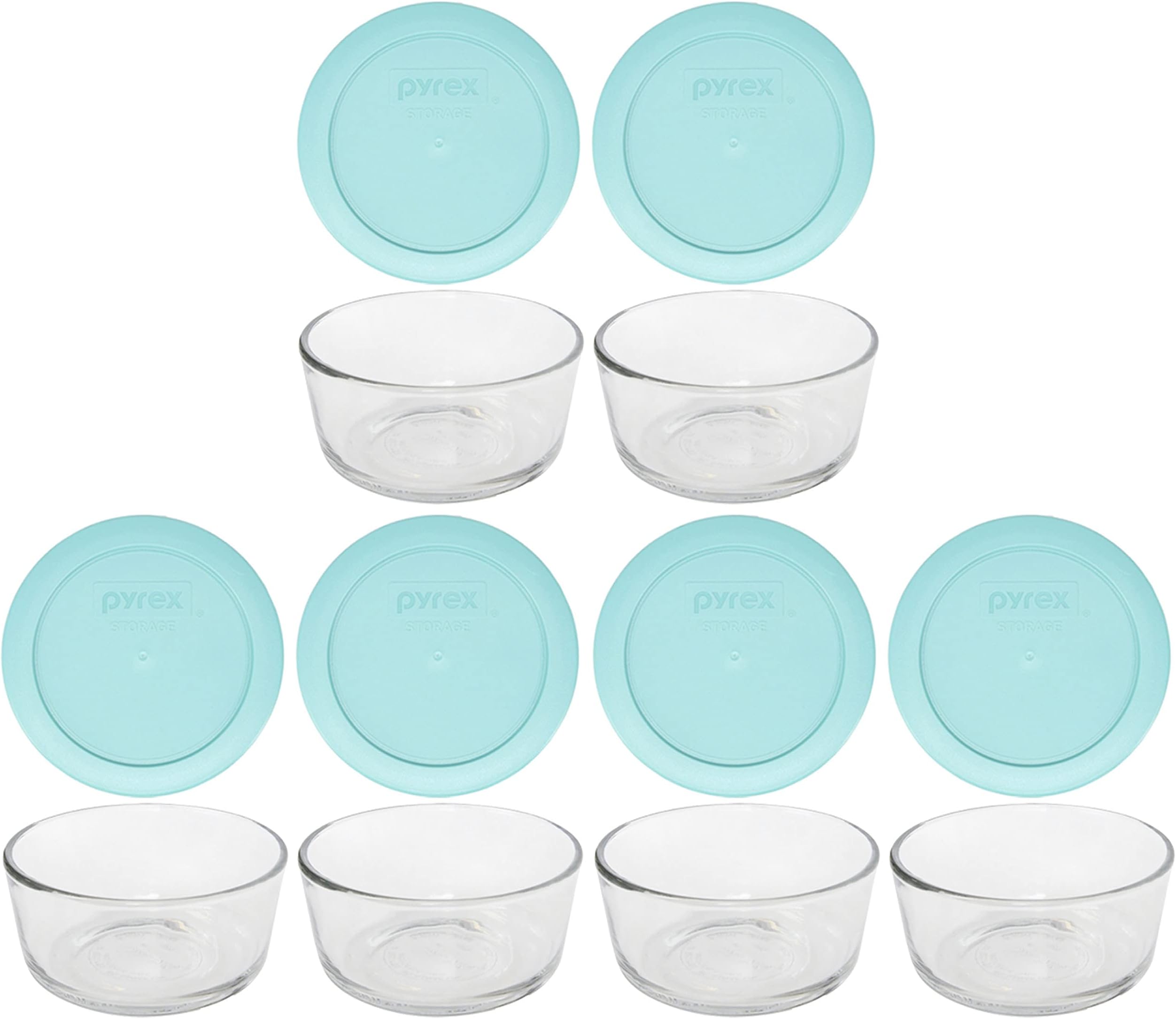Amazon.com: Pyrex 1-cup Storage Containers (Pack of 6) - Total 12-Piece ...