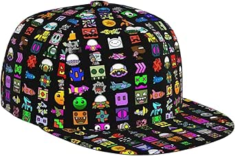 NALCKA Geometry Anime Dash Hat Flat-Brimmed Baseball Cap Dad Ball Hat ...