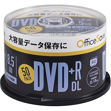 Amazon.co.jp: HI DISC Maximum データ用 DVD+R DL 片面2層 8.5GB 8倍速 50枚 スピンドルケース : パソコン・周辺機器