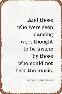 Amazon.com: Friedrich Nietzsche Quote Poster Metal Tin Sign Wall Decor ...