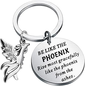 Amazon.com: FUSTMW Phoenix Keychain Inspirational Phoenix Gifts Rising ...