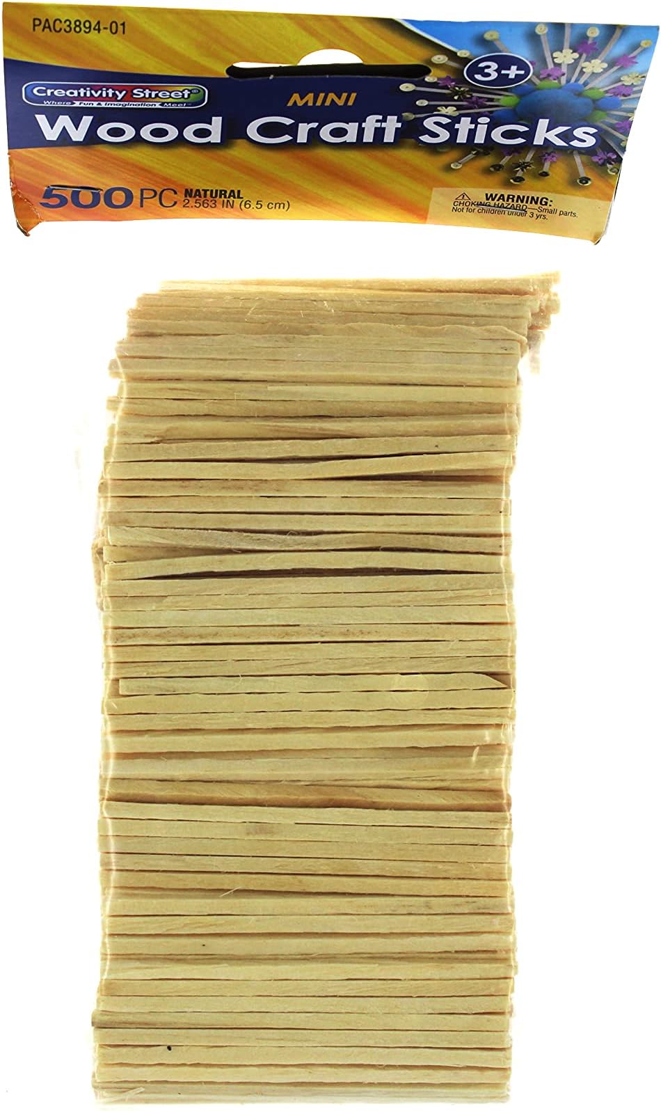 Amazon.com: Krafty Kids CW496 Craftwood Mini Craft Sticks - 2.13in by 0 ...