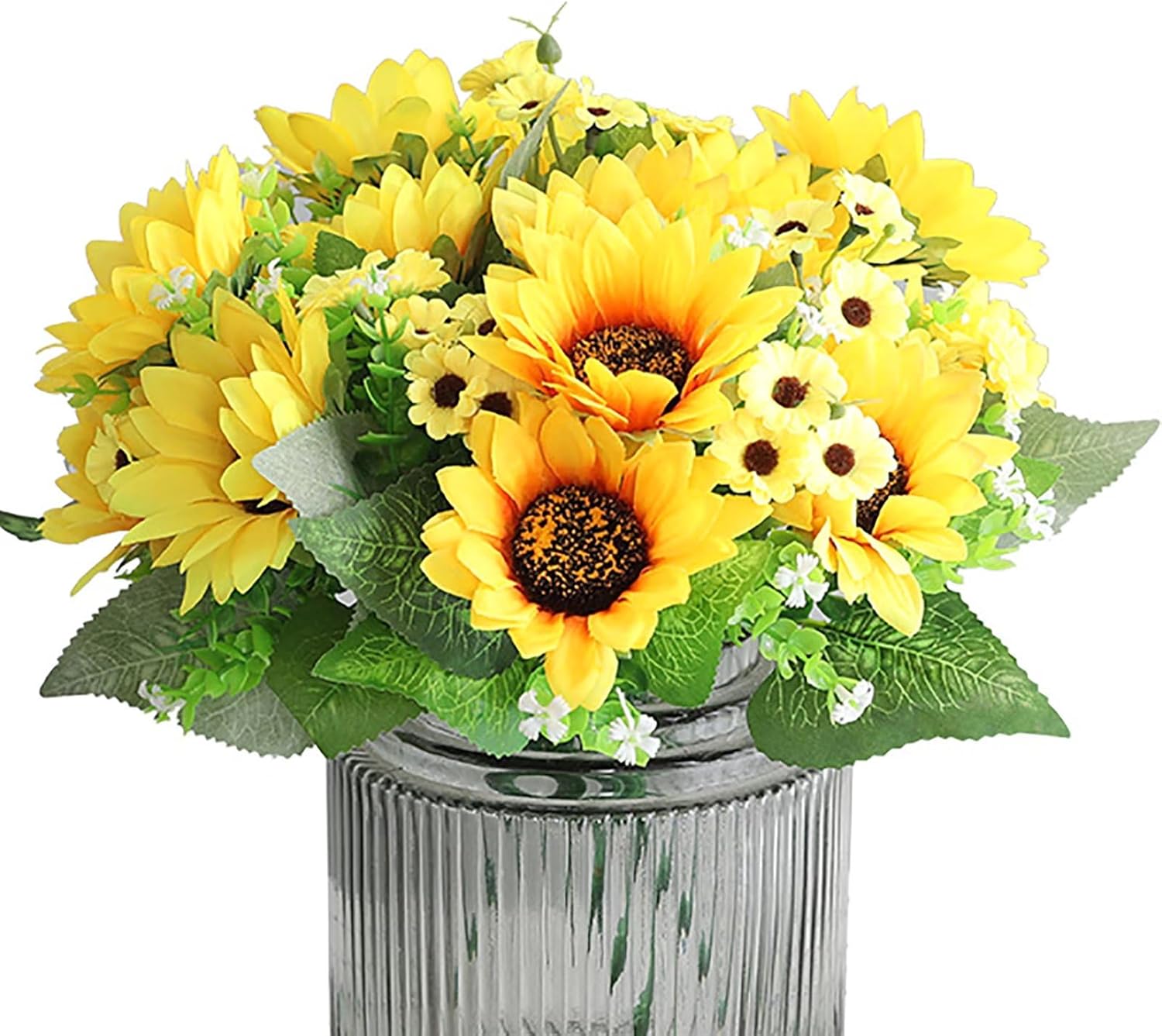 Amazon.com: Emivery 4Pcs Fall Flowers Silk Sunflower Bouquet ...