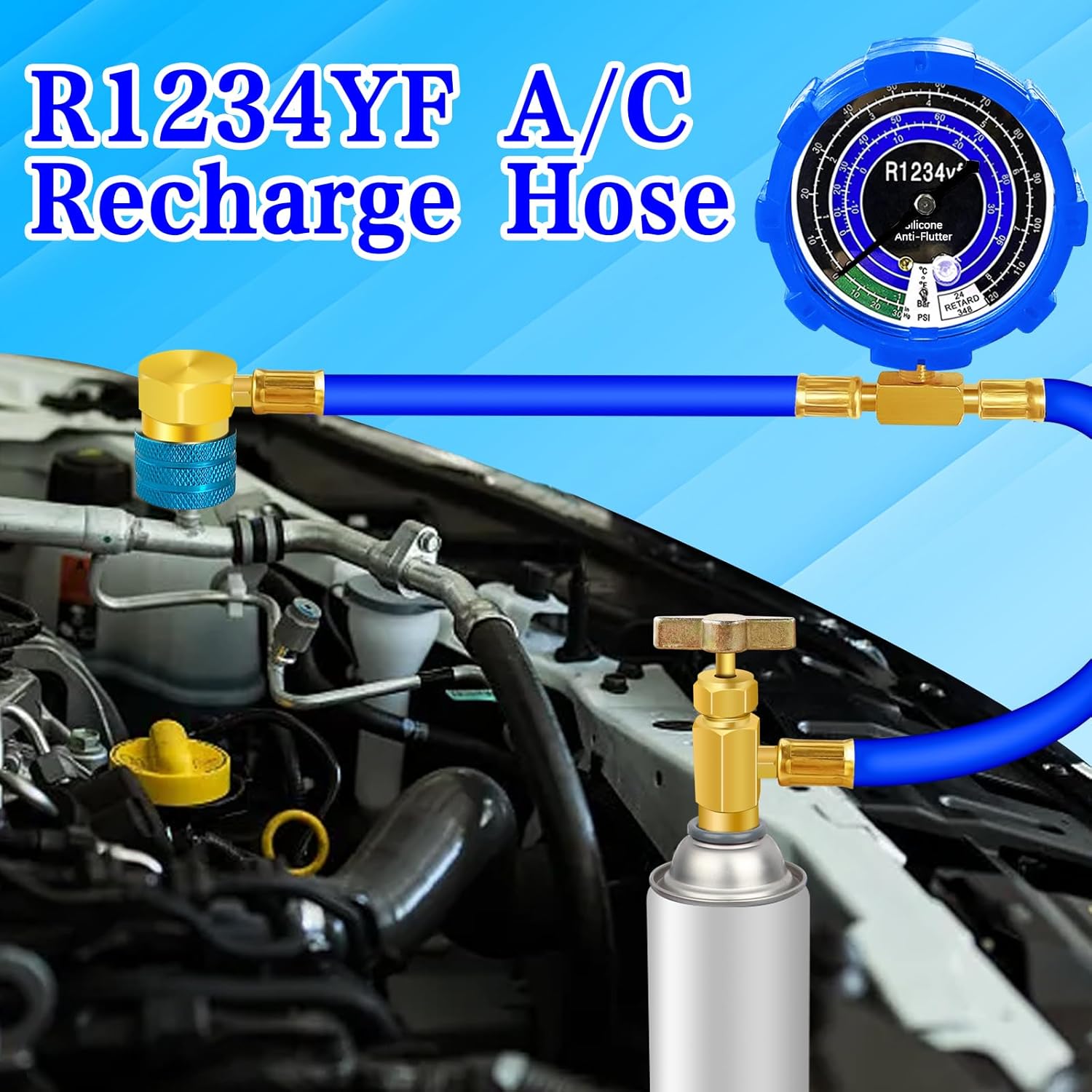 Kit de recarga de refrigerante R1234yf, kit de recarga R1234yf ...