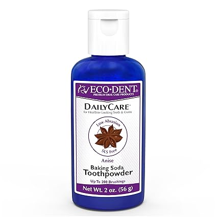 Amazon.com: Eco-Dent DailyCare Baking Soda Toothpowder, Anise – SLS ...