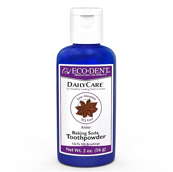 Amazon.com: Eco-Dent DailyCare Baking Soda Toothpowder, Anise – SLS ...