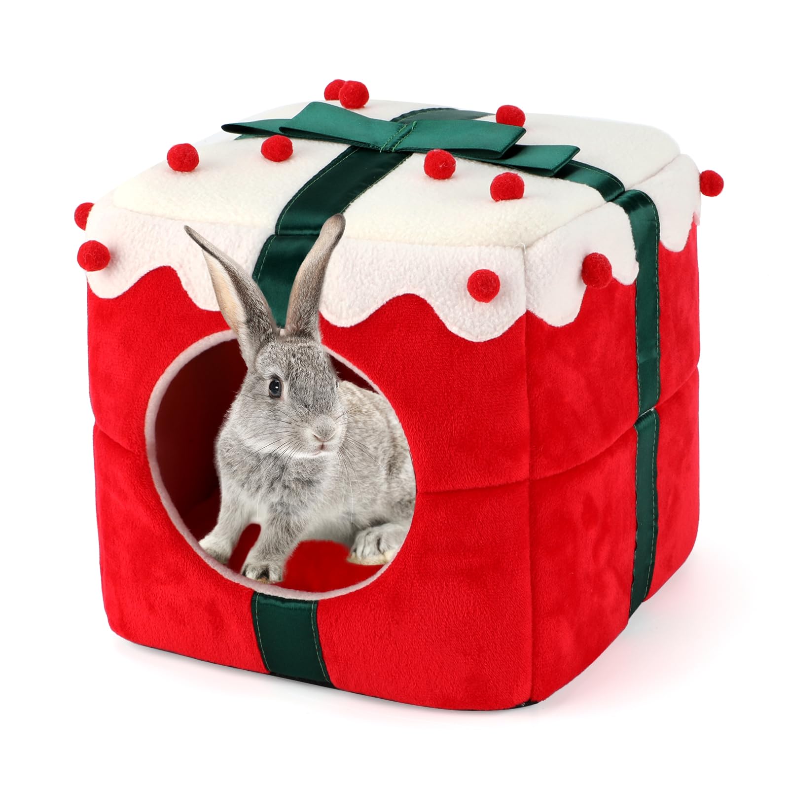 Snapklik.com : Christmas Rabbit Bed Large Rabbit House And Hideouts ...