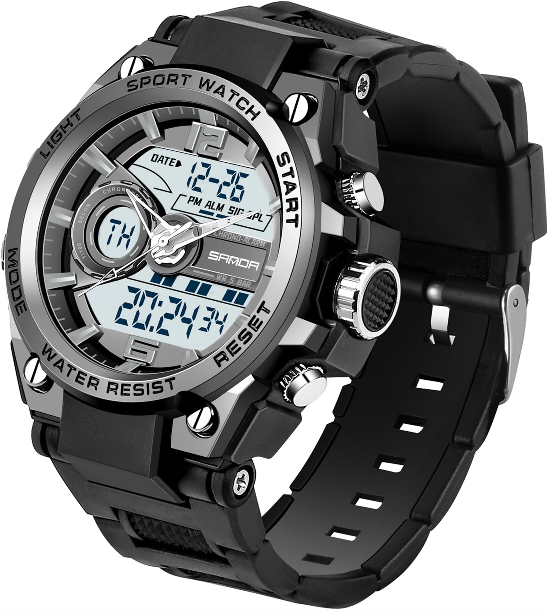 PINIDOUS Men's Watches for Men Sports Outdoor Waterproof Military Watch ...