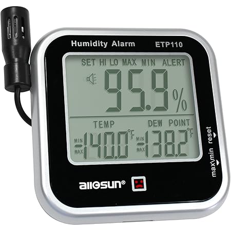 Amazon.com: Extech 445815 Hygro-Thermometer Humidity Alert with Dew ...
