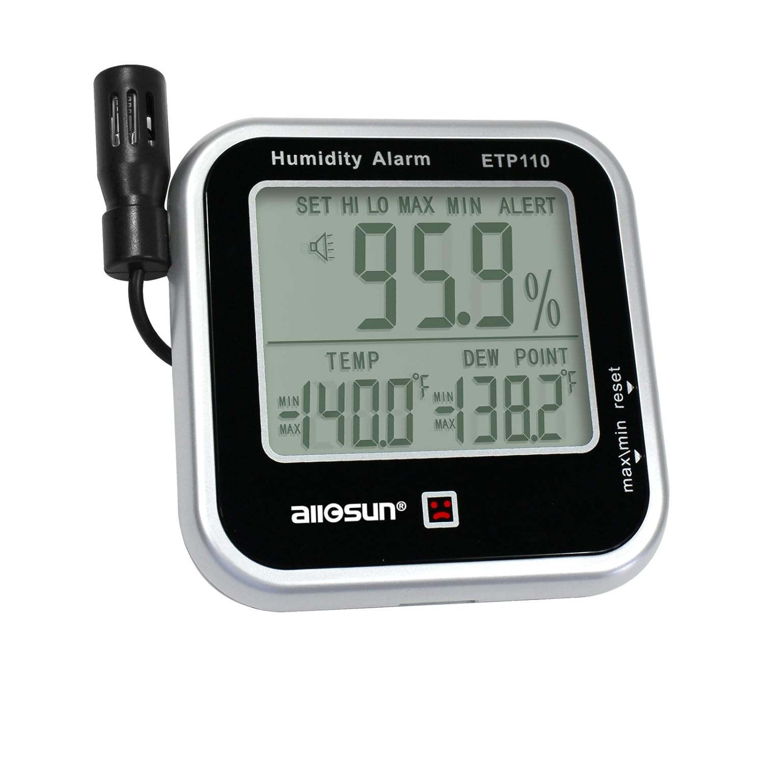 Amazon.com: ALLOSUN Digital Thermometer Hygrometer Indoor Humidity ...