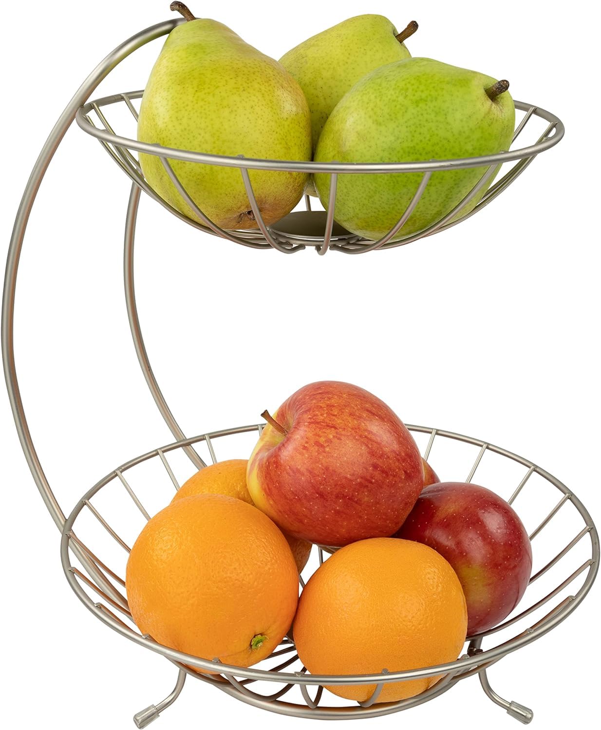 Buy TORO High Grade Steel 2-Tier Fruit & Vegetable Basket for Dining ...
