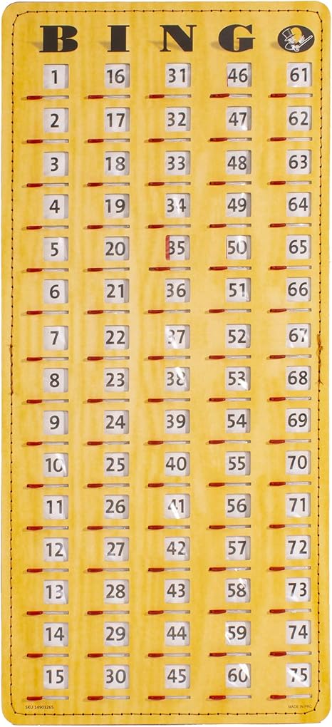 Amazon.com: MR CHIPS Jam-Proof Finger Tip Master Bingo Card with ...