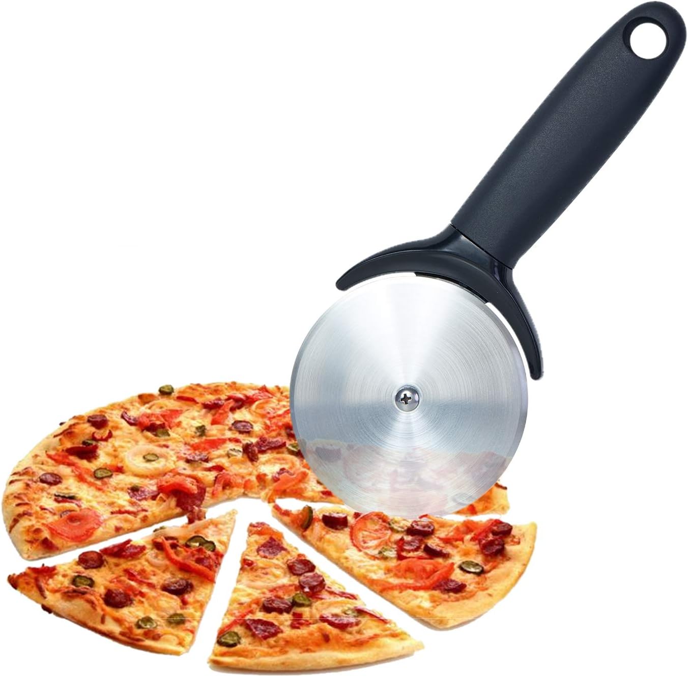 Amazon.com: LRUI 16 Inch Round Pizza Cutter, Heavy Duty Stainless Steel ...