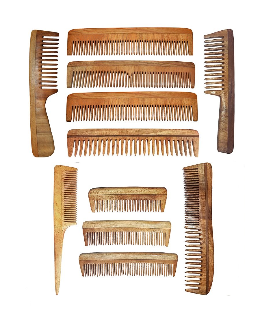 Amazon.com : Kabello Original Neem Wood Comb For Men & Women Control ...