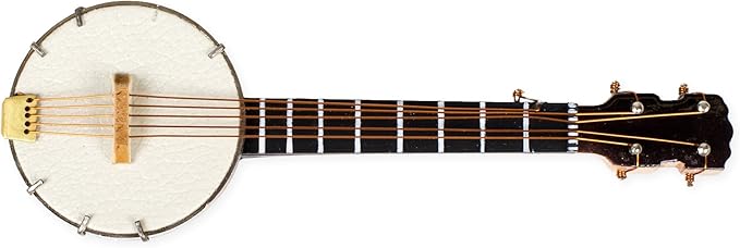 Amazon.com: Classic Banjo Miniature Replica White 2 x 4 Resin Stone ...
