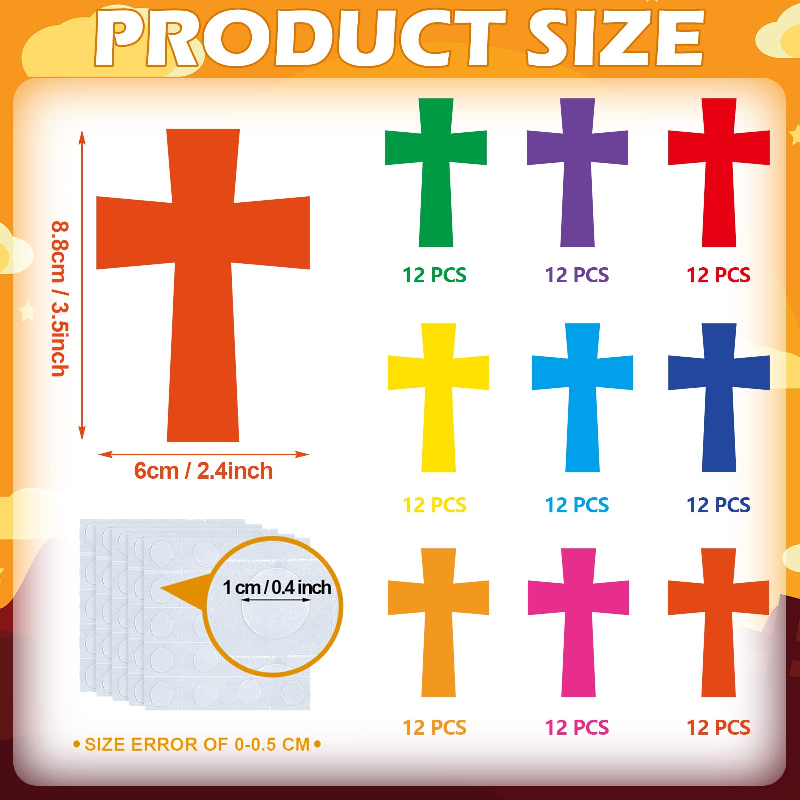 Snapklik.com : 108 Pcs Cross Paper Cutouts Religious Classroom Bulletin ...
