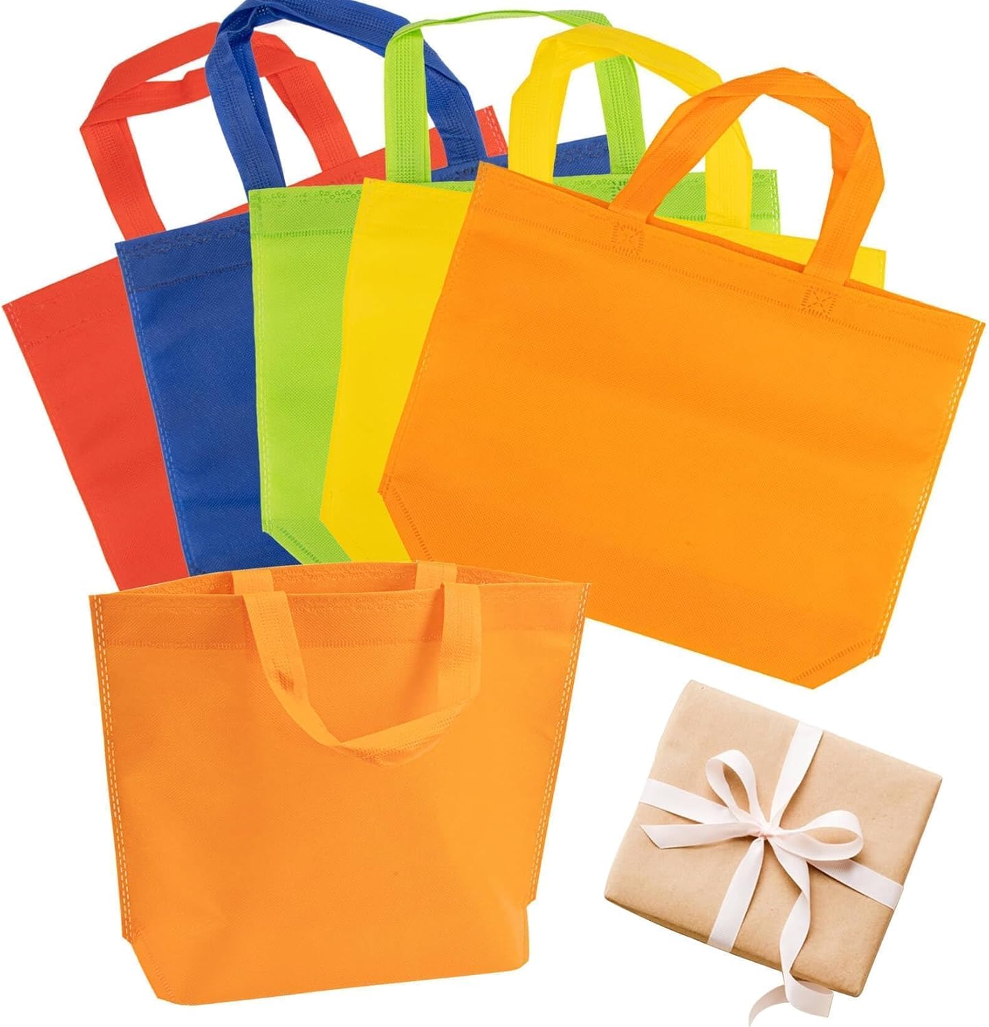 Amazon.com: MAQIHAN Non-Woven Party Favor Bags - Colorful Reusable Bags ...