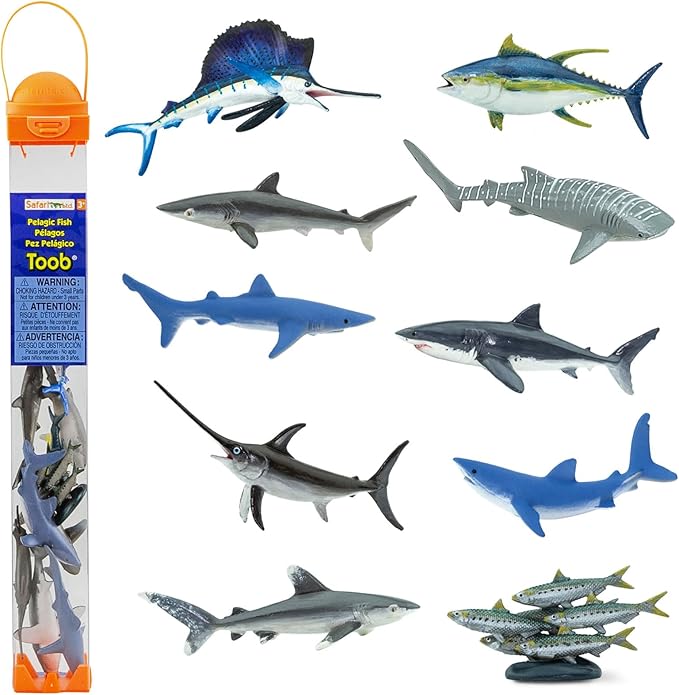 Amazon.com: Safari Ltd. Pelagic Fish TOOB - Figurines of Sailfish ...