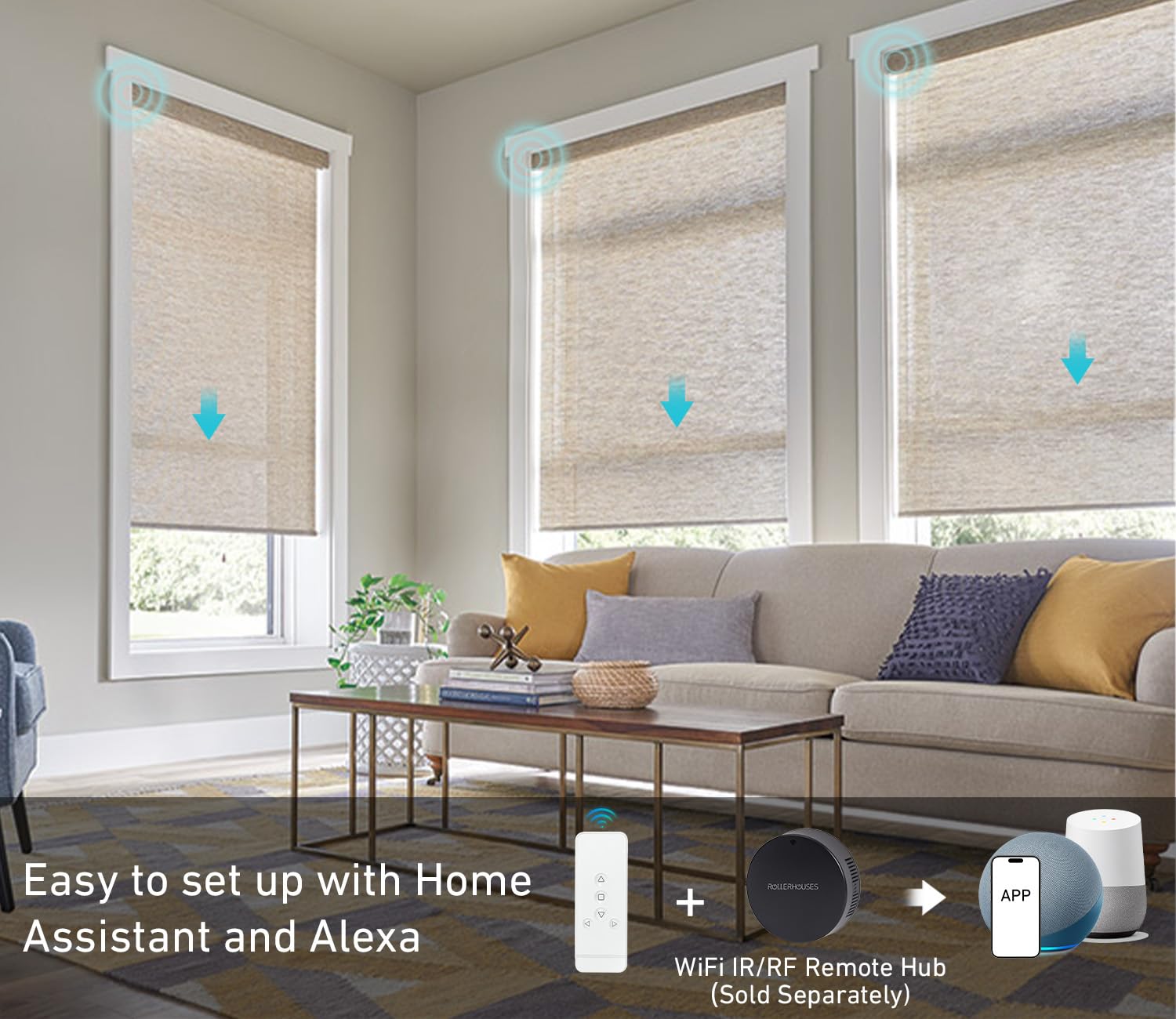 Motorized Roll Up Shades Motorized Roller Shades丨Window Shades