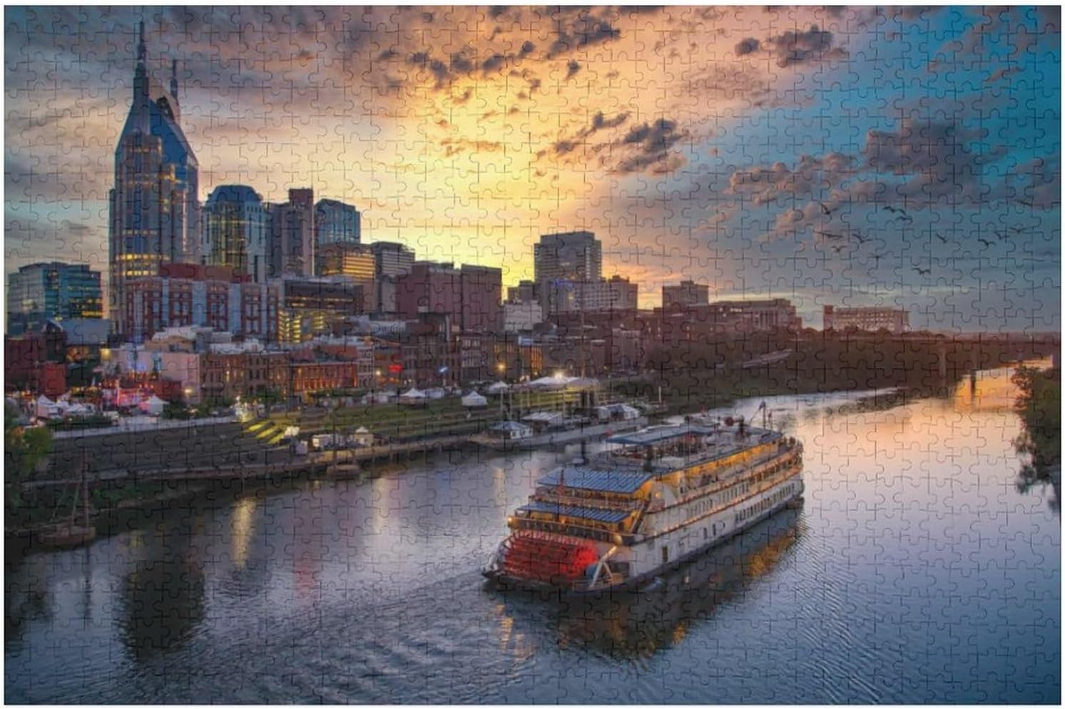 Amazon.com: YADESQEF Nashville Puzzle for Adults 1000 Piece, 30"X20 ...