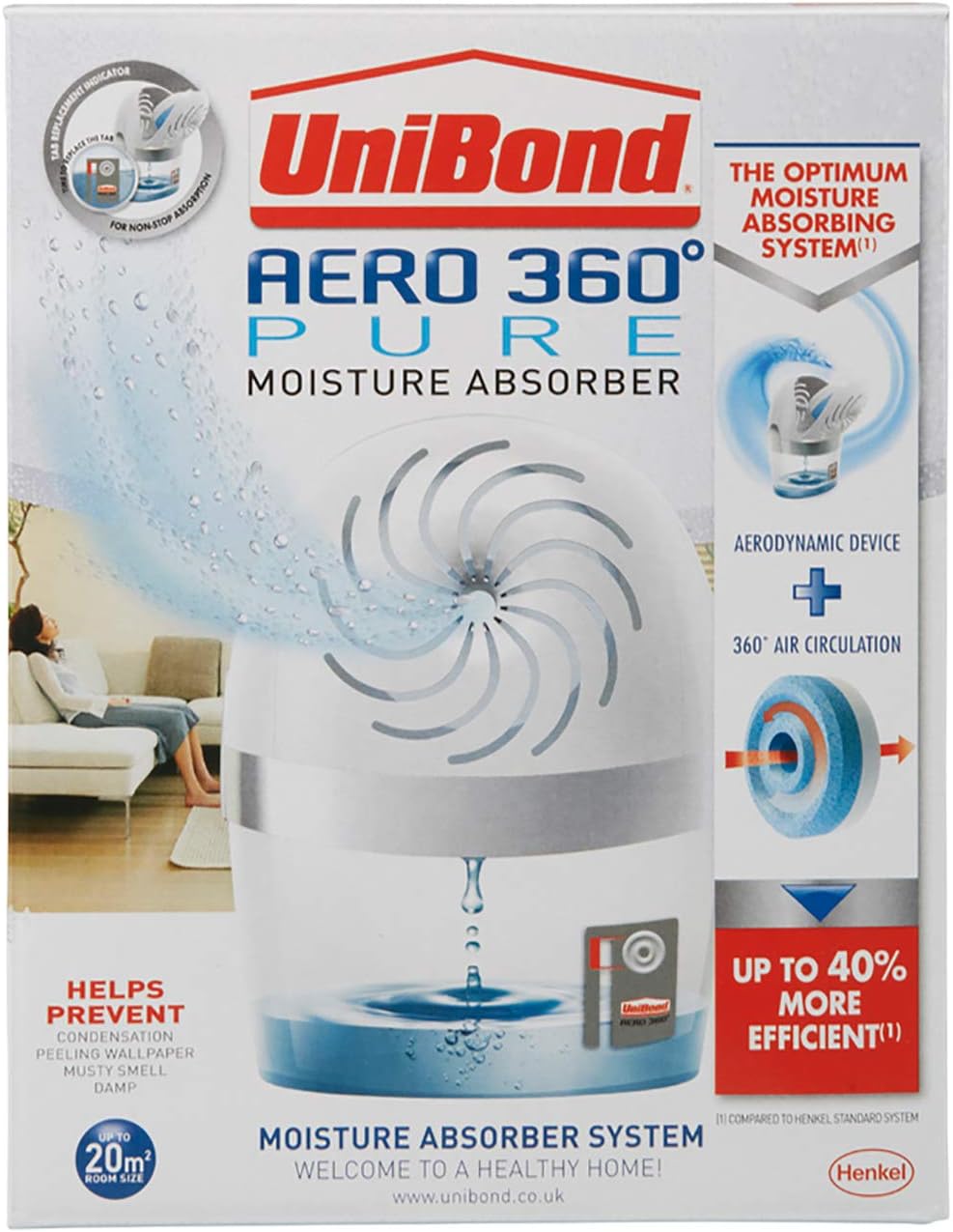 2 X AERO 360º Moisture Absorber, Ultra-Absorbent dehumidifier, Helps to ...