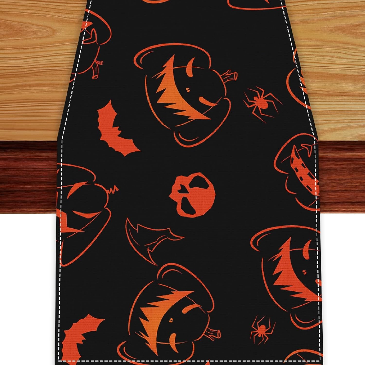 Amazon.com: Halloween Table Runner,Scary Pumpkin Table Runner Halloween ...