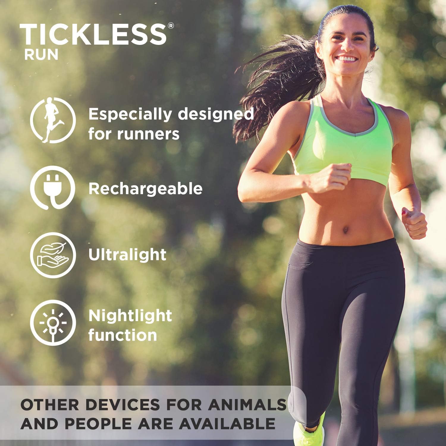 Tickless Run | Ultrasonic Tick Repeller for runners | for all ages – Neon Yellow - BigaMart