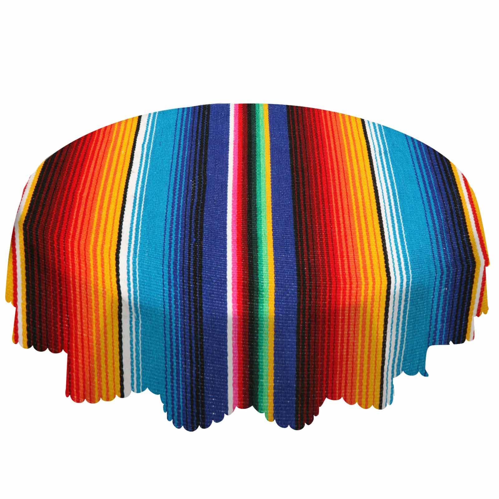 Amazon.com: AOYEGO Colorful Mexican Table Cloth Stripes Lines Native ...