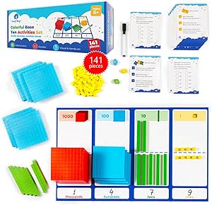 Amazon.com: Simply magic 140+1 PCS Colorful Base Ten Blocks ...