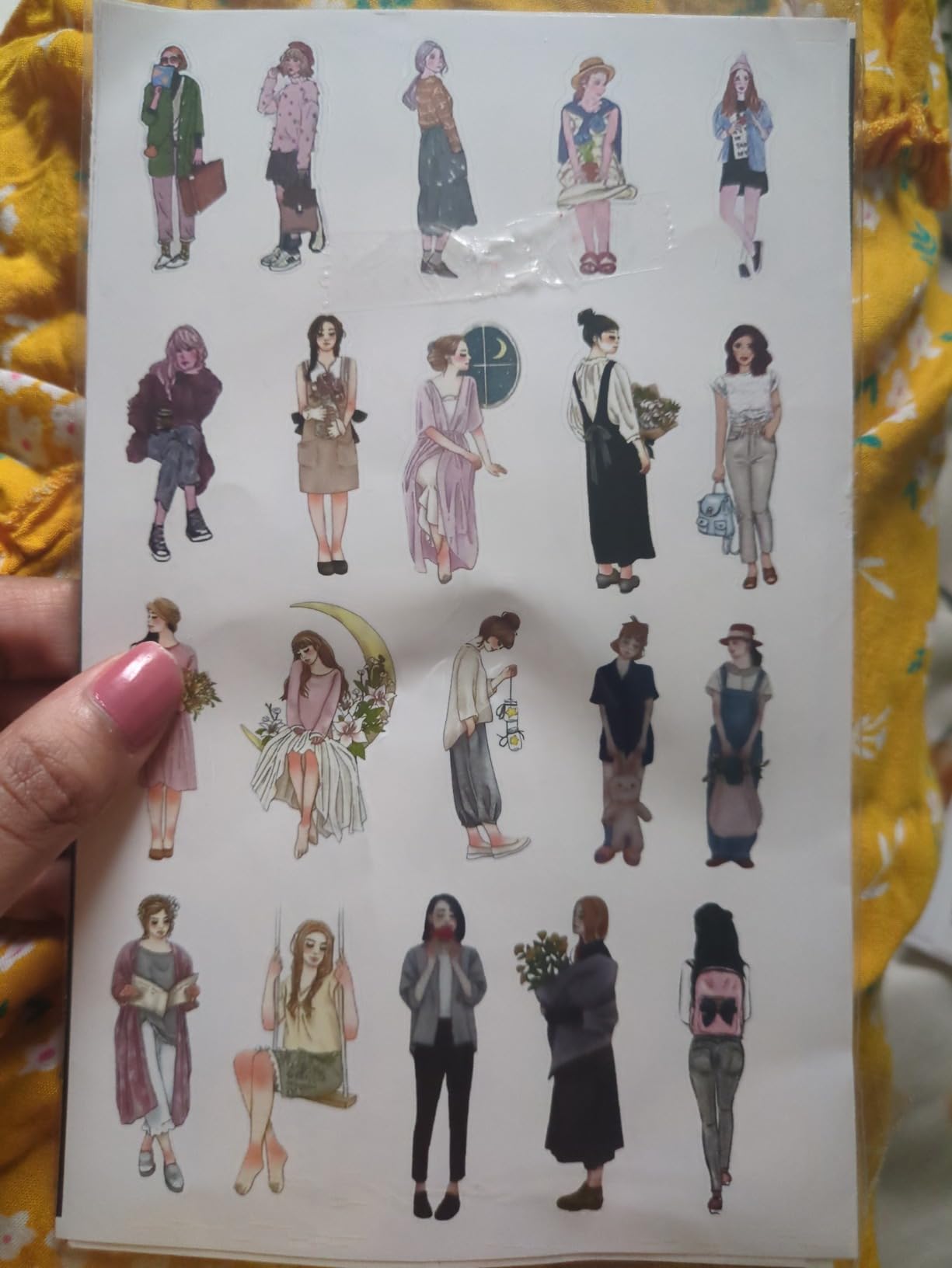 80 Pcs Girls Stickers for Journal Diary DIY Page Decoration Daily ...