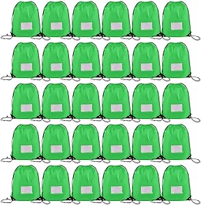 Amazon.com | 30 Pack Drawstring Bags,Bulk Draw String Backpack, DIY Gym ...