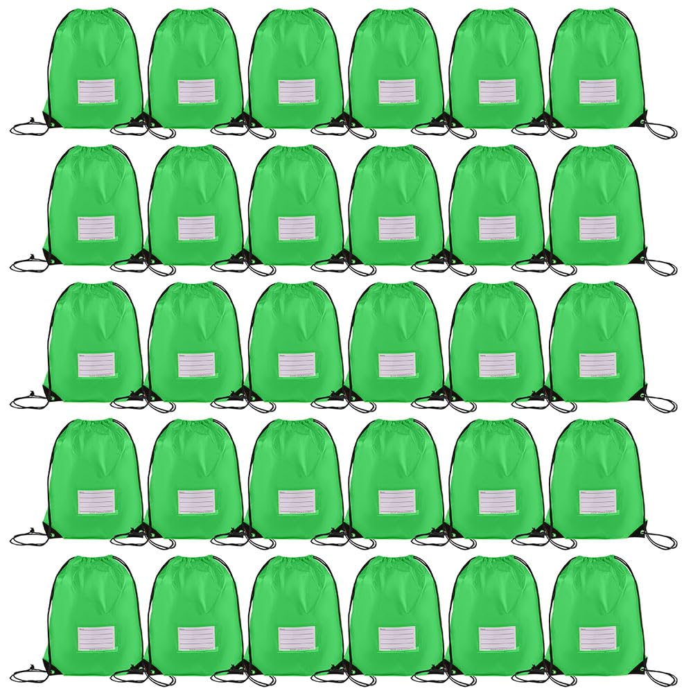 Amazon.com | 30 Pack Drawstring Bags,Bulk Draw String Backpack, DIY Gym ...