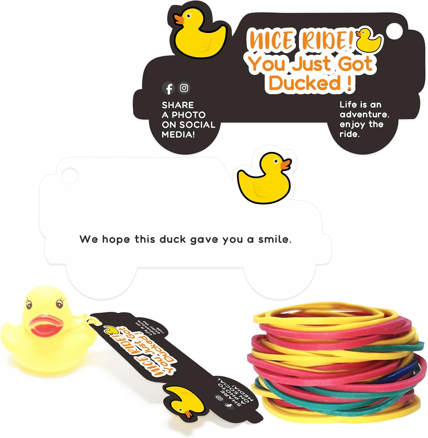 Amazon.com: Dinggaogao Duck Tags 50 Pieces Duck Ducking Game Card ...