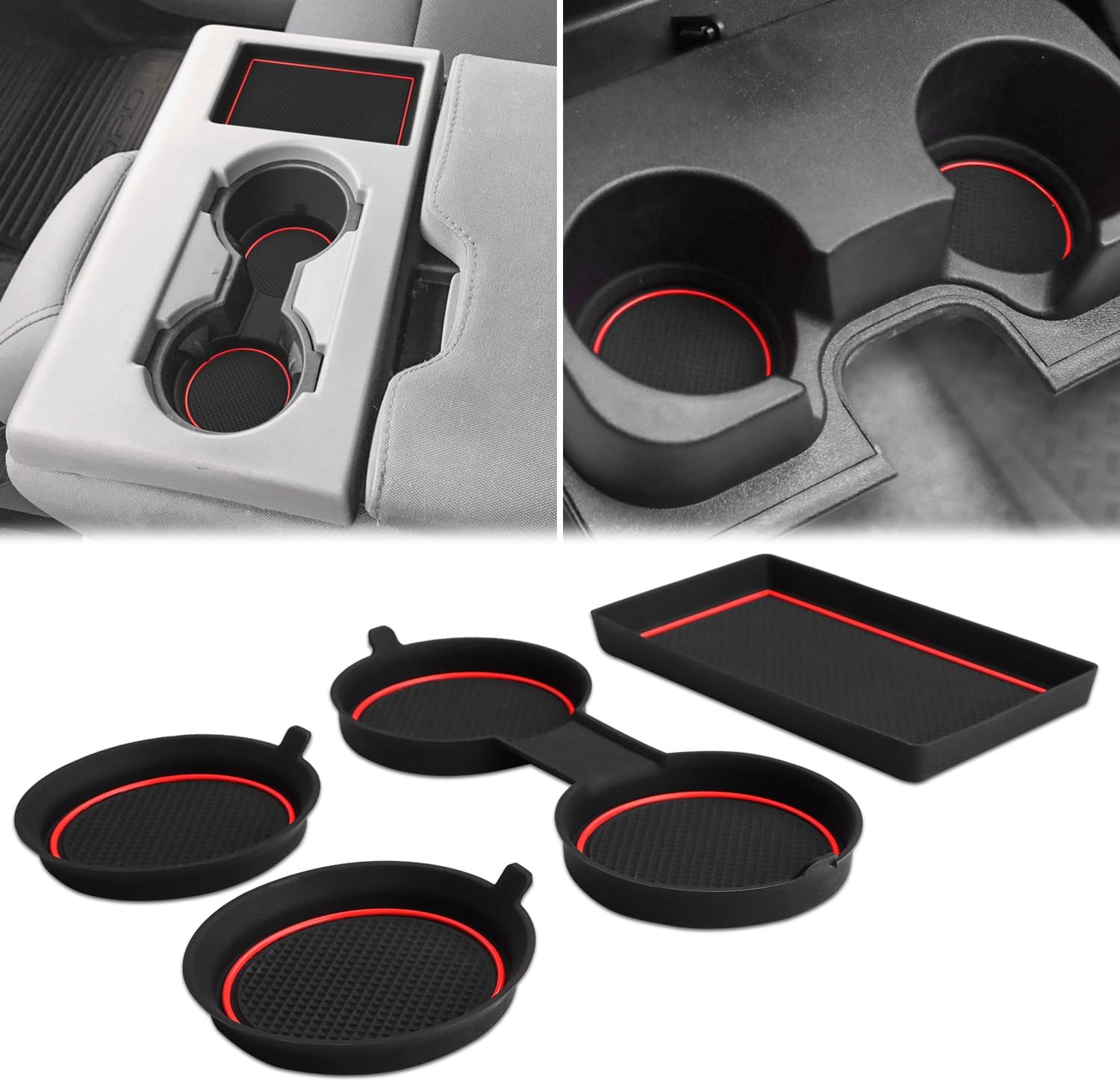 Amazon.com: Auovo 3D Cup Holder Insert Coasters Compatible with Ford ...