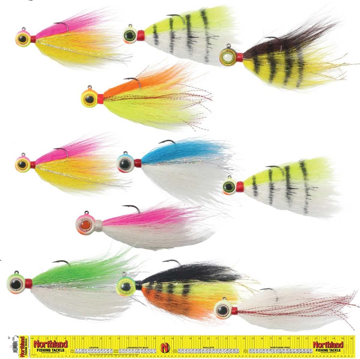 Amazon.com : Northland Fishing Tackle Deep Vee Bucktail Hair Jig Bundle ...