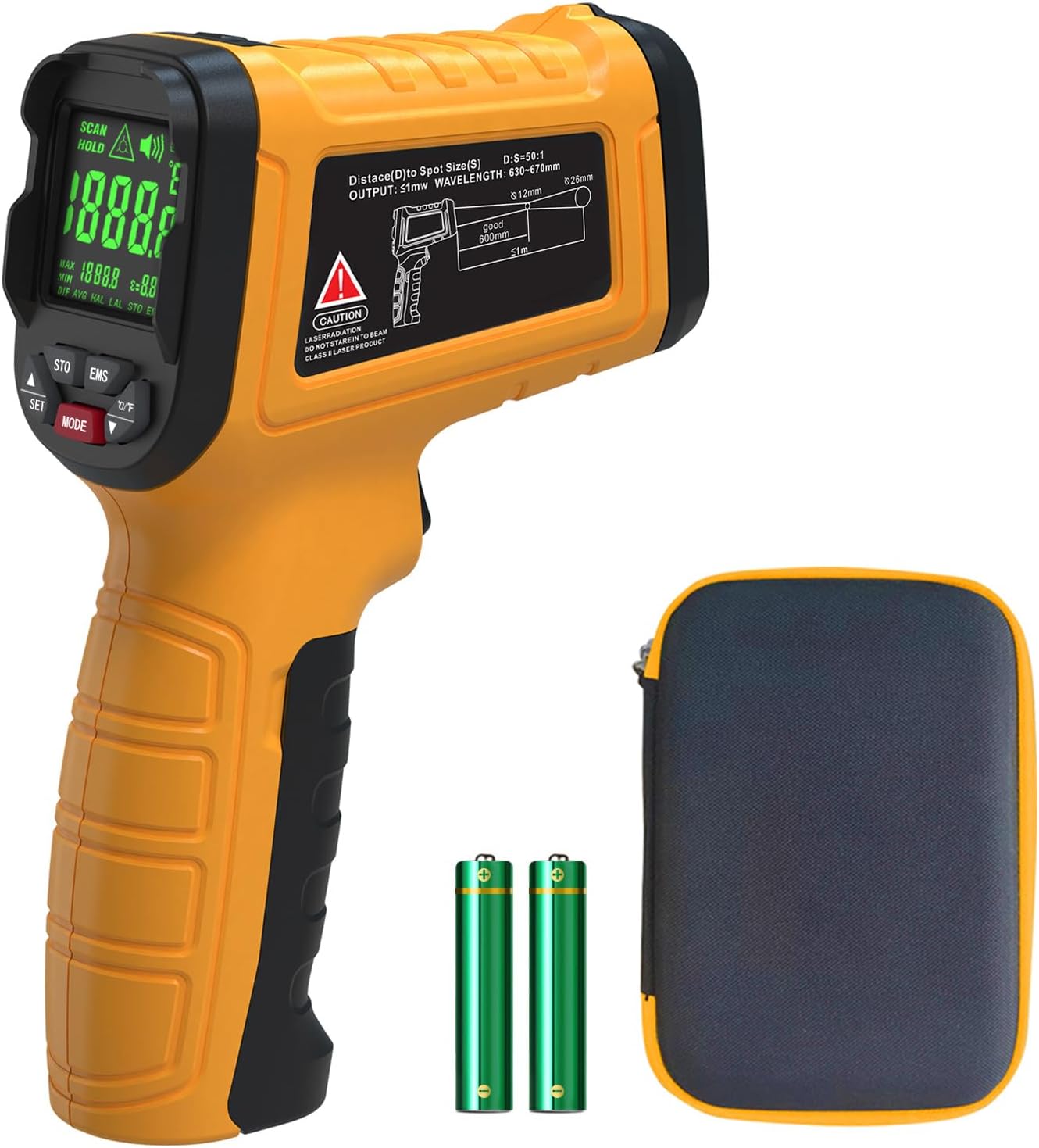 Infrared Thermometer -50℃-800℃ Non Contact Pyrometer IR Thermal Gun ...
