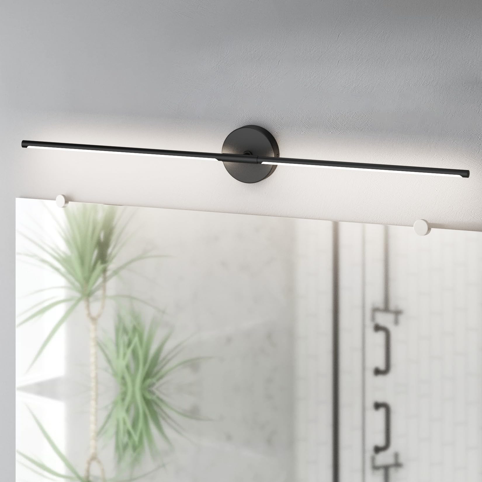 Snapklik.com : Modern Bathroom Vanity Light 40Inch,30W Matte Black Led ...