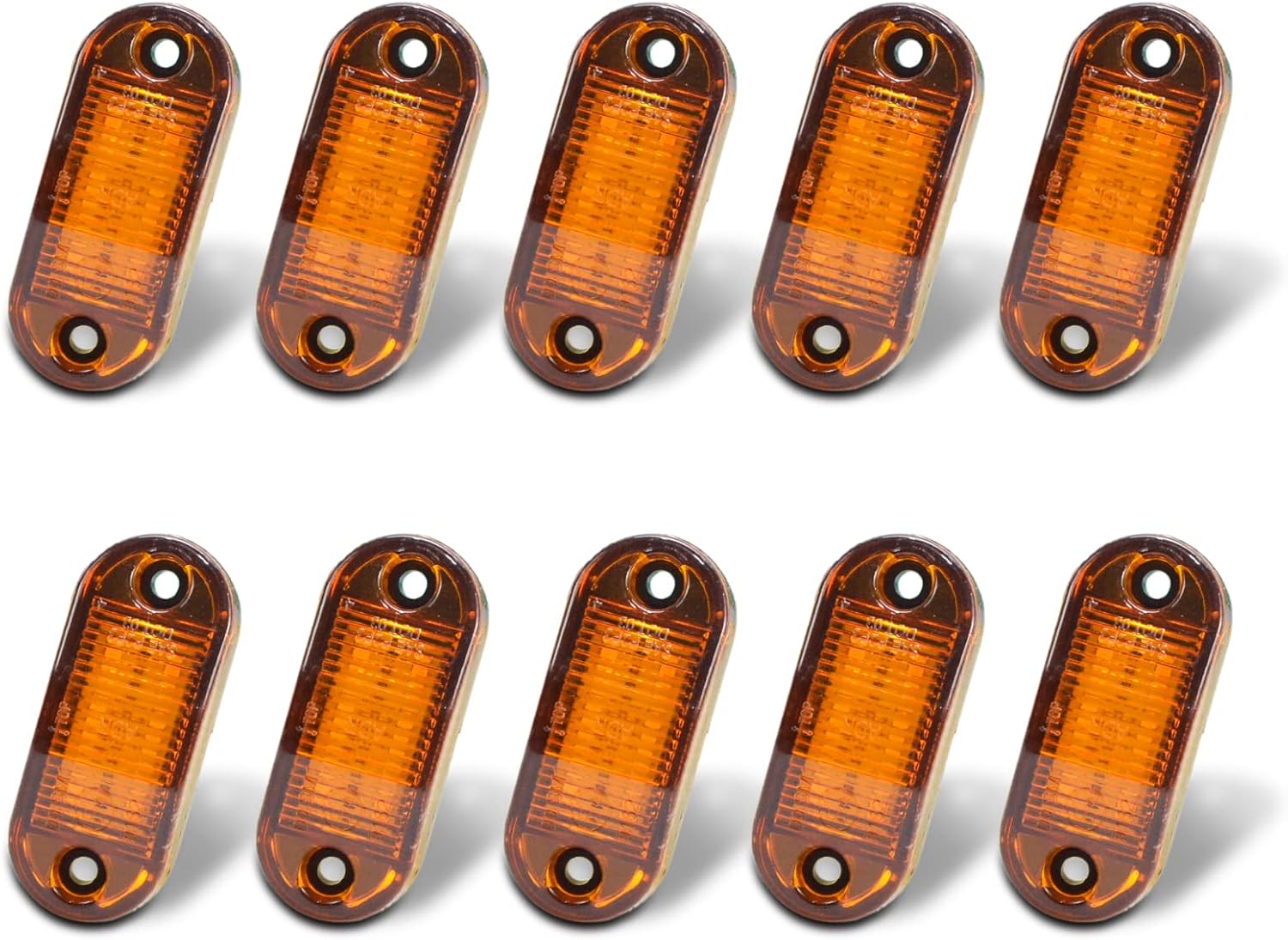 Amazon.com: YOMTOVM Side Marker Clearance Lights, 10Pcs Amber 6 Led ...