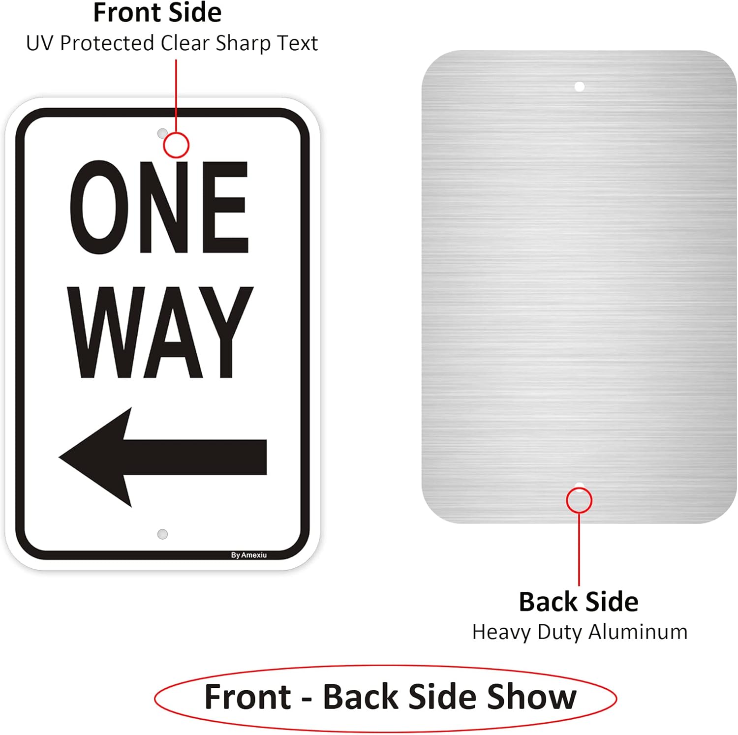 One Way Left Arrow Road Signs, Enter Only Arrow Traffic Sign, 45 x 30 x ...