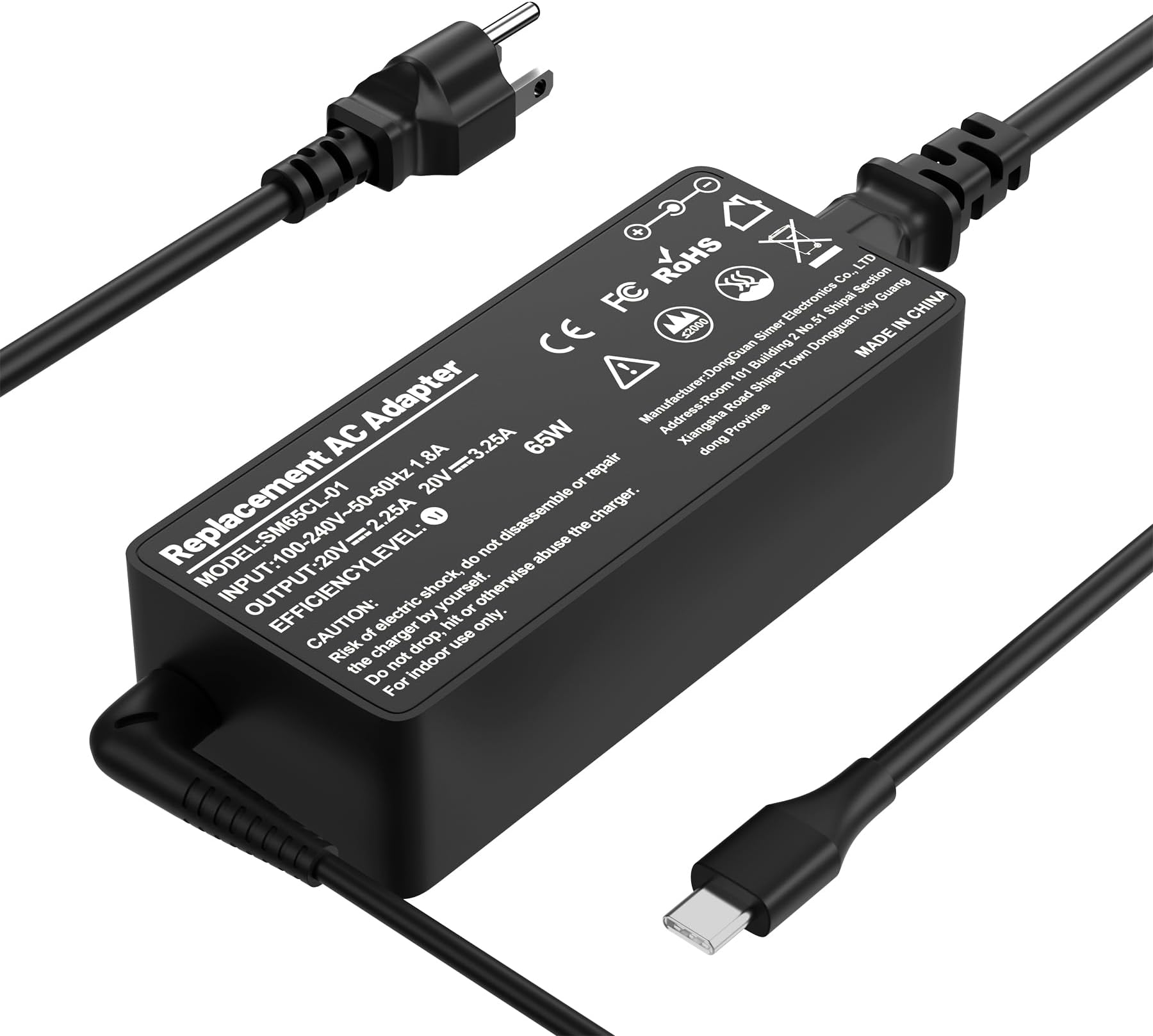 Amazon.com: ThinkPad 65W 45 Watt USB C Laptop Charger for Lenovo ...