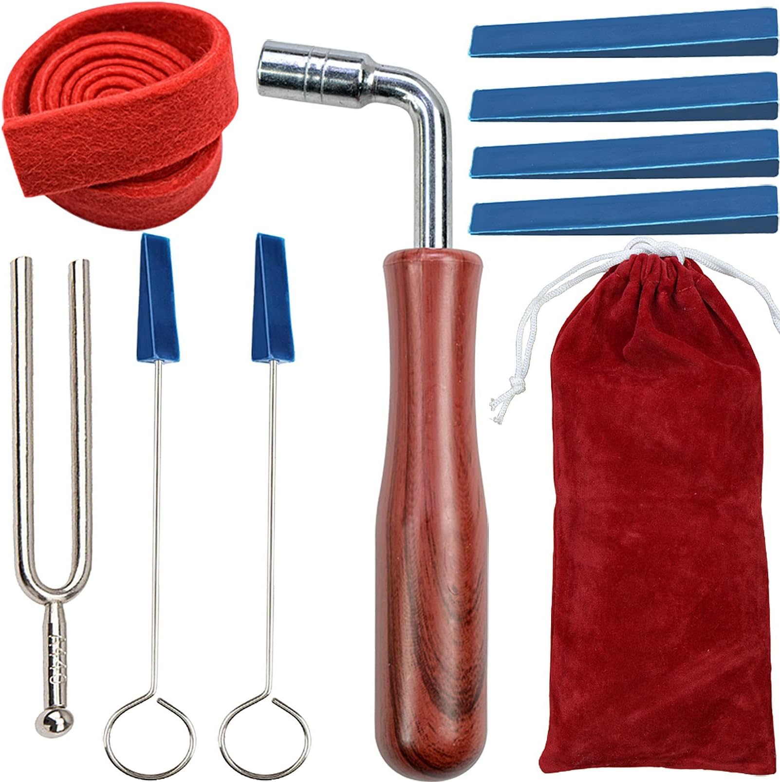 Amazon.com: Piano Tuning Kit Professional Wrench Hammer Rubber Mutes ...