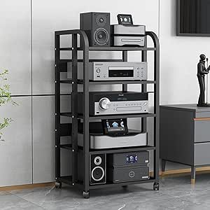 Amazon.com: Audio Component Rack/Tower Media Stereo Stand, Heavy Duty ...