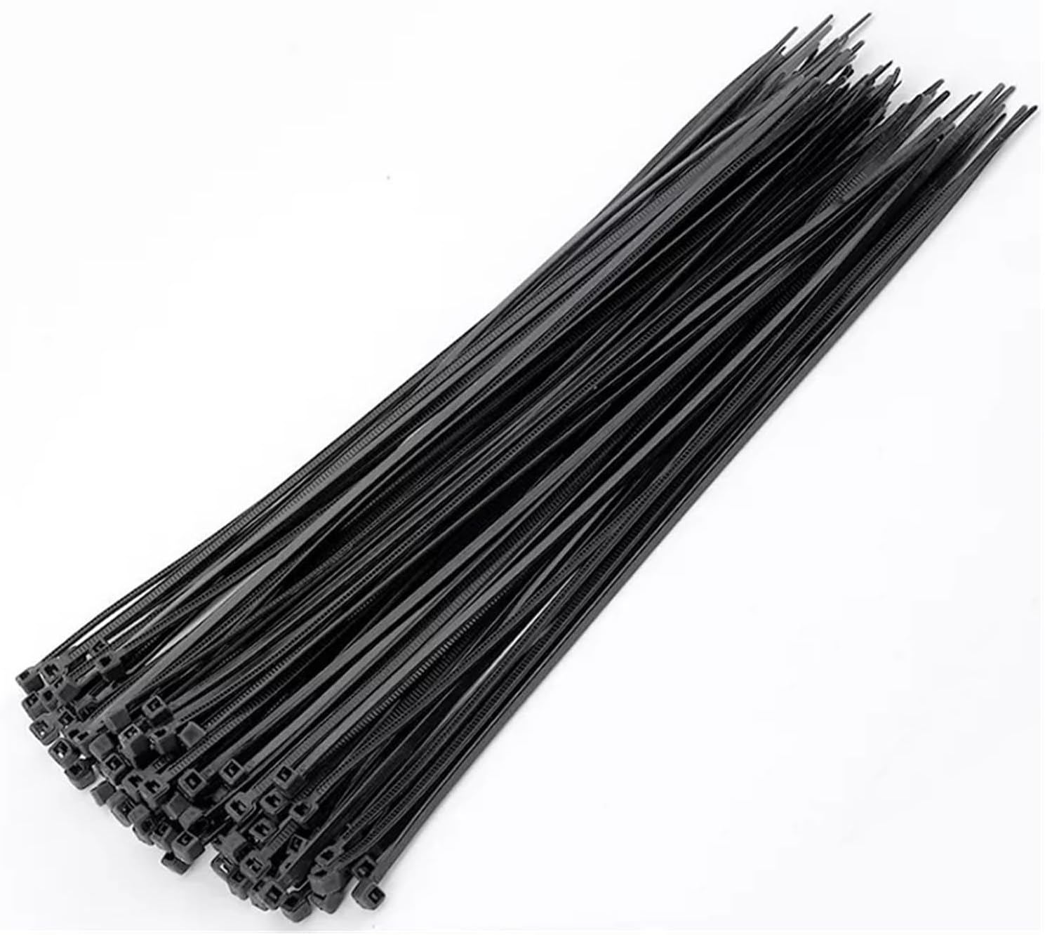 Amazon.co.jp: セルフロック式プラスチックナイロンケーブルタイ 100個入り ブラック 4x300 ケーブルタイ固定ロックアップ ...